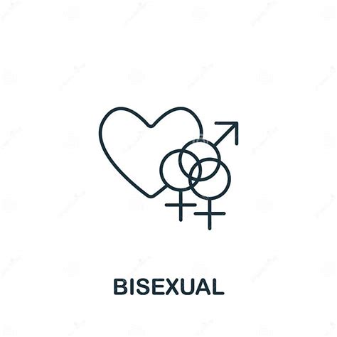 Bisexual Icon Line Simple Lgbt Icon For Templates Web Design And
