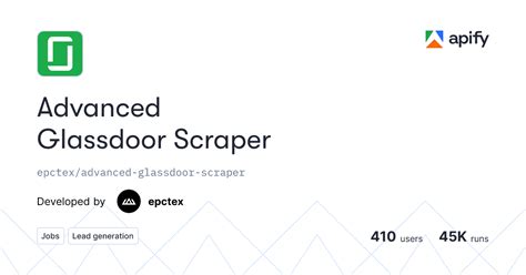 Timeout 30000ms · Issues · Glassdoor Data Extractor Deprecated · Apify