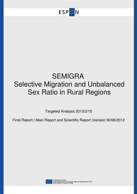 Pdf Semigra Selective Migration And Unbalanced Sex Ratio In Rural