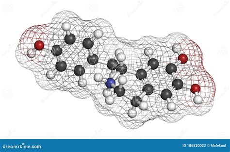 Higenamine Norcoclaurine Molecule Structural Chemical Formula On The
