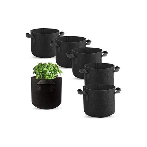 Lot De 6 Sacs De Plantation 3 Gallons Non Tissés Avec Poignées Pour