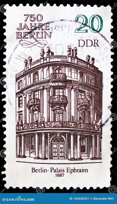 艾柏拉恩palais，750年柏林serie，大约1987年 编辑类照片 图片 包括有 信函 集邮 143420341