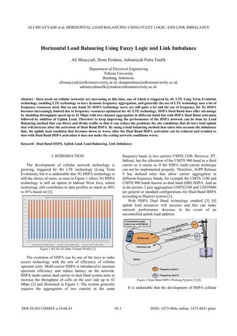 Pdf Horizontal Load Balancing Using Fuzzy Logic And Link Technology