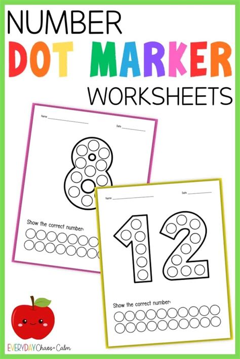 1 20 Number Dot Marker Worksheets