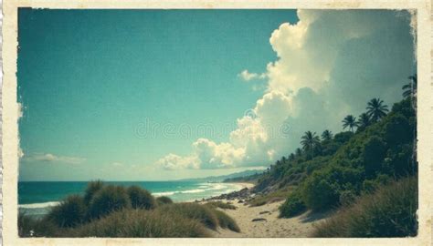 Faded Polaroid Photo Edges Taped Nostalgic Feel Old Faded Photo