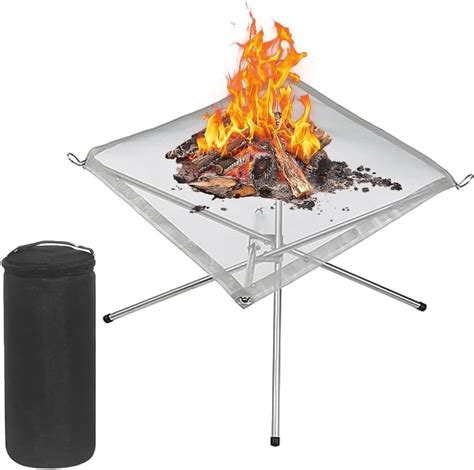 Portable Folding Fire Pit Outdoor Camping Incinerator Grill Wood Stove