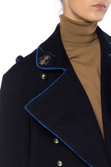 1960s Navy Wool Mens Double Breasted Military Jacket With Silver Buttons At 1stdibs Double