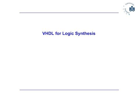 Pdf Vhdl For Logic Synthesis Uni · Pdf Filevhdl For Logic
