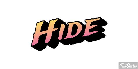 Hide Word Animated Logo Designs Hide Word Animated Logo Designs