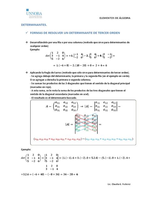 Determinantes Propiedades Ejemplos Resueltos Pdf Determinante