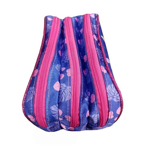 Estojo Escolar Infantil Triplo Stitch Roxo Gv Bolsas