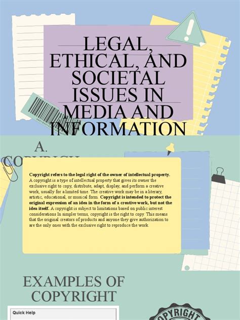 Legal Ethical And Societal Issues In Media And Information Pdf