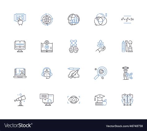 Laboratory Outline Icons Collection Lab Test Vector Image
