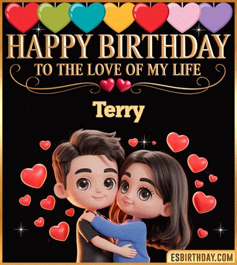 Happy Birthday Terry  🎂 Animated Images Wishes And Music 【27 S】