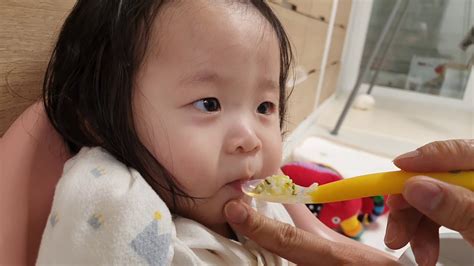 287일 아정이 이유식 거부 Youtube