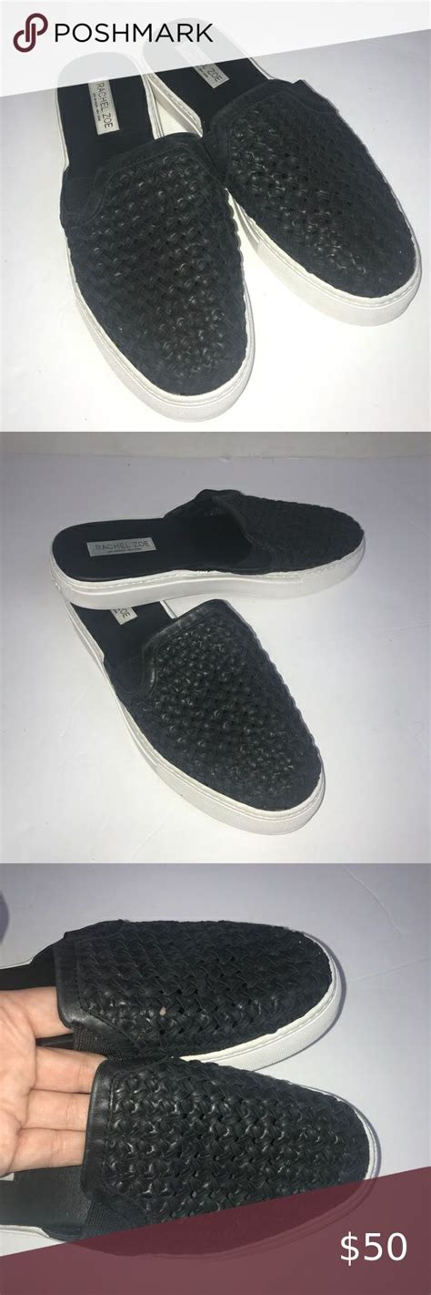 Rachel Zoe Bracker Slip On Mules Black White 85m