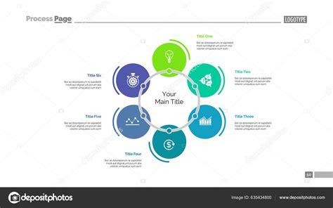Chart Six Options Slide Template Business Data Graph Diagram Design Stock Vector By