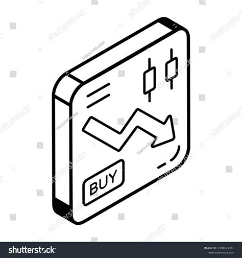 Downfall Chart Denoting Recession Isometric Icon Stock Vector Royalty