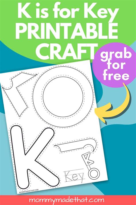 K Is For Key Craft Free Printable Letter K Craft