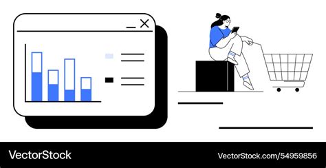 Online Shopping Insights Featuring Analytics Vector Image