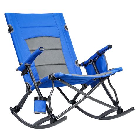 Wharick Rocking Chair Portable Folding Rocking Camping Chair For Outdoor Heavy Duty Camping