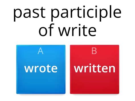 Crossword Past Participle Quiz