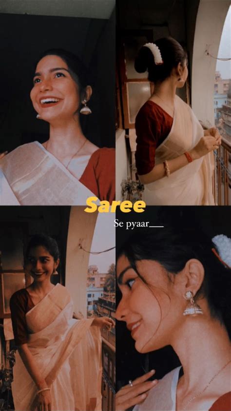 Saree Asthetic Insta Story Idea 💜 Self Portrait Poses Portrait Poses Ideas For Instagram Photos