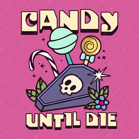 Premium Vector Skull And Candy Vector Art Illustration And Graphic