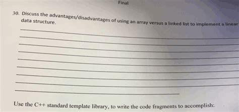 Solved Discuss The Advantages Disadvantages Of Using An Chegg