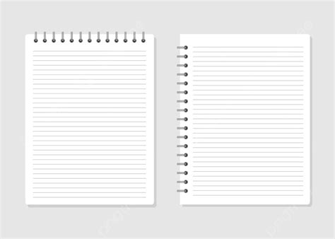 Blank Sheet Of Lined Notebook Pattern Business School Png And Vector