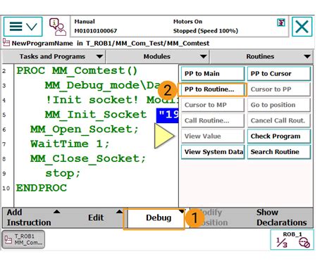 Set Up Standard Interface Communication With ABB RobotWare