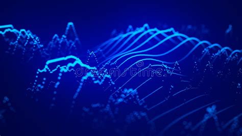 Big Data Visualization 3d Technology Wave Analytics Representation Digital Background 3d