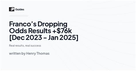 The Dropping Odds Value Betting Strategy Everything You Need To Know