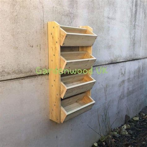 4 Tiered Wall Mounted Planter Multi Level Stepped Planter Herb