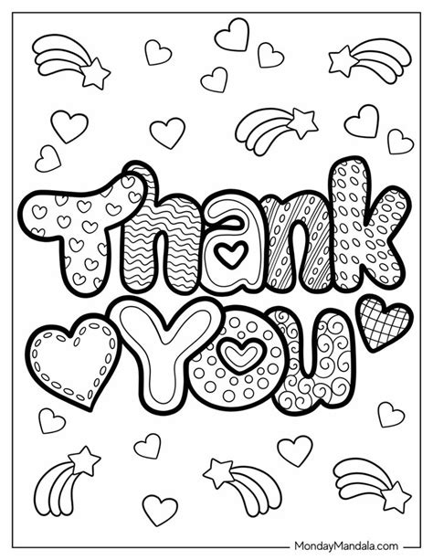 32 Thank You Coloring Pages Free Pdf Printables Thank You Rainbow