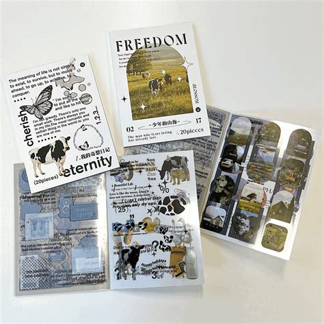 문라이트스토어 20장 키치 하이틴 레트로 감성 다꾸 Pvc 방수 스티커 세트 스티커북 위시버킷