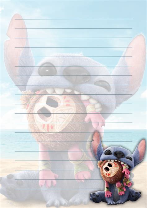 🌴 Hoja De Notas De Stitch Para Imprimir Gratis Hojas De Notas Diario