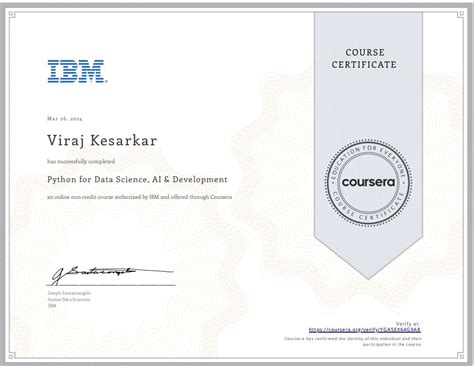 Viraj Kesarkar On Linkedin Datascience Python Aiml Certification