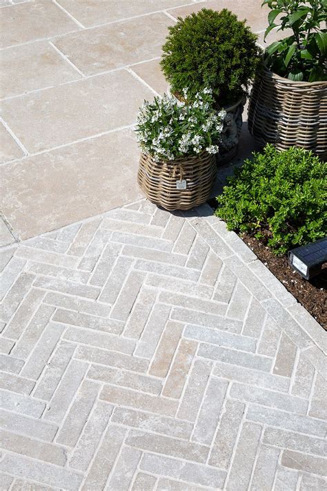 Dijon Tumbled Limestone Outdoor Paving Quorn Stone Garden Tiles