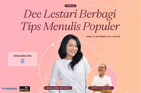 Siapakah Penulis Yang Berbahagia Menurut Dee Lestari Halaman 1