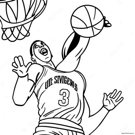 Anthony Davis Dunking Coloring Page 35583 28623
