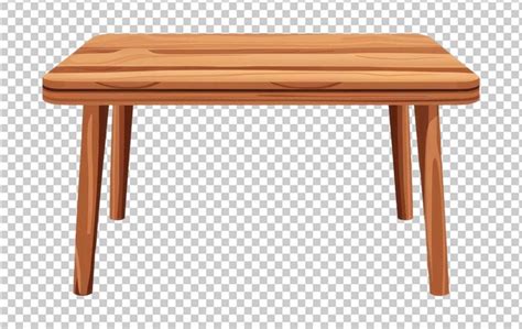 Premium Psd Wooden Table On A White Background