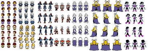 Undertale Characters Overworld Sprite Sheets By The Smileyy On Deviantart