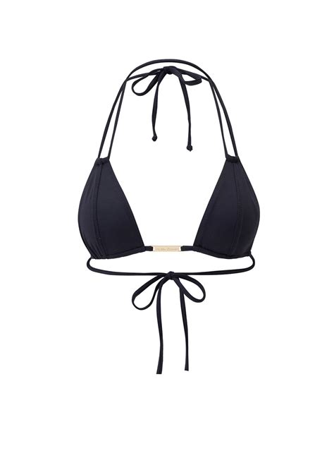 Girona Black Bar Trim Triangle Bikini Top Official Site