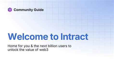 Welcome To Intract Community Guide