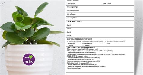 Allied Heath Report Form Disability Compliance Australia