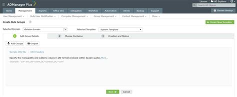 Active Directory Bulk Group Management Admanager Plus