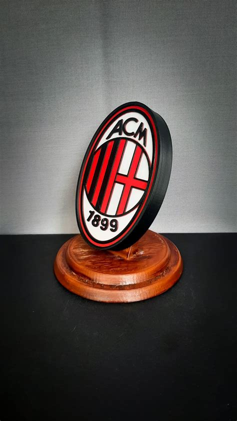 🛡️ Ac Milan Shield・ Stl File For 3d Printing・cults