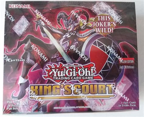 Sealed Yu Gi Oh 1st Ed Kings Court Booster Box 24 Packs Per Box