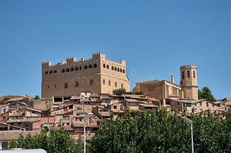 The Majestic Castle And Church Of Valderrobres Teruel Dominate The